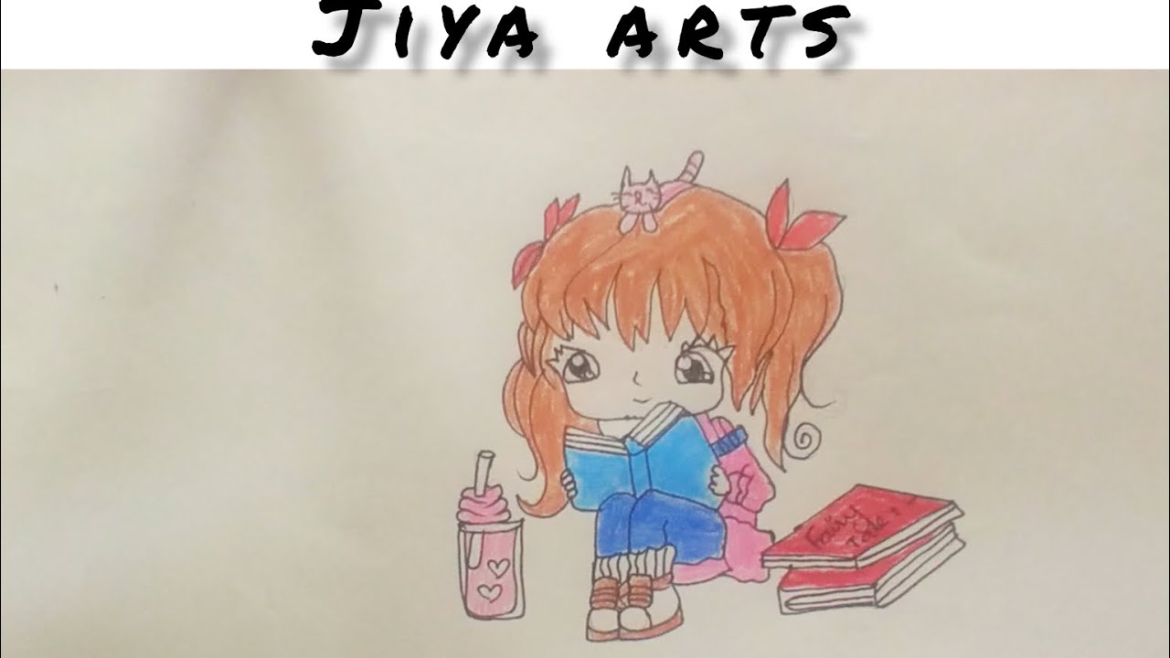 how to draw a cute girl||step by step|| easy pencil drawing @jiya ...