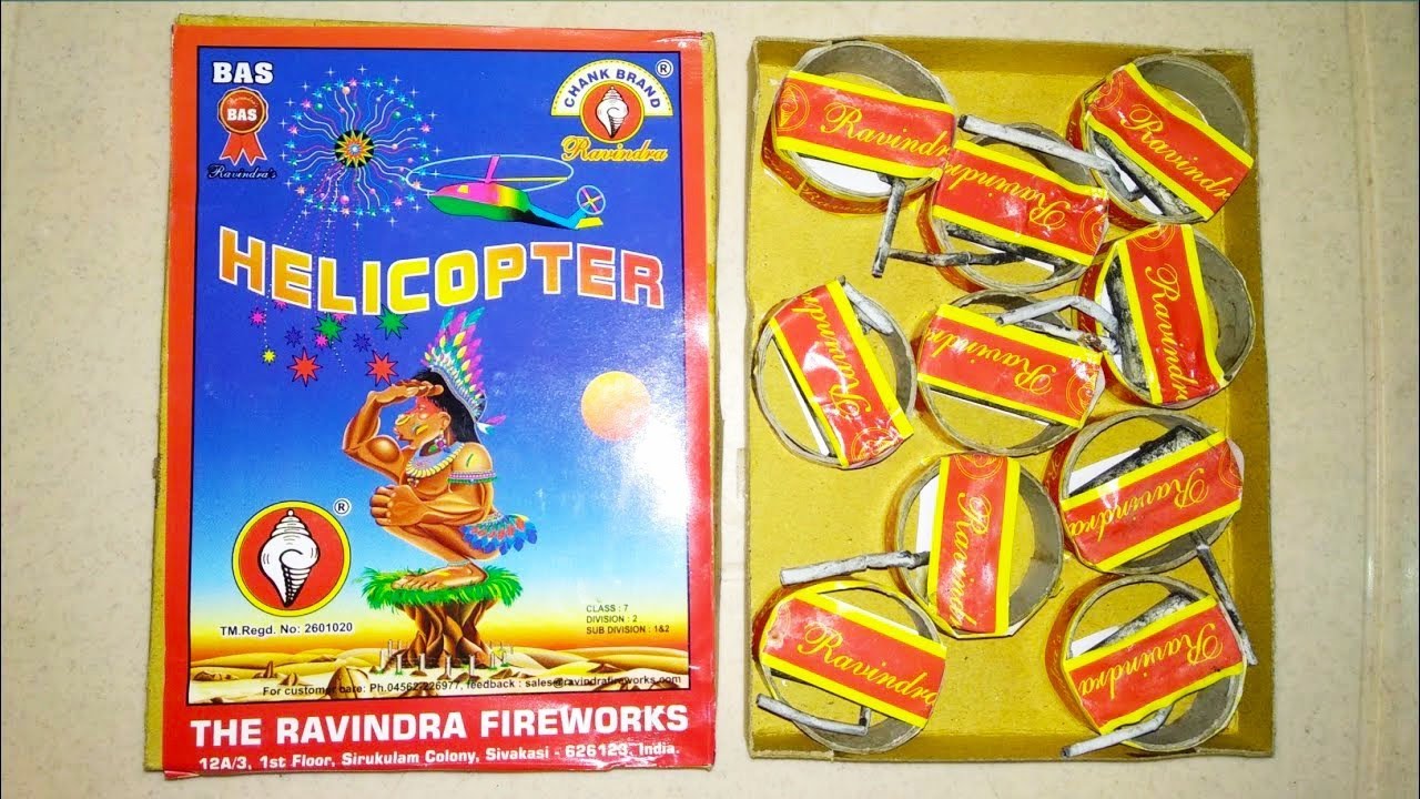Helicopter Fireworks | ravindra fireworks | drone cracker | diwali ...