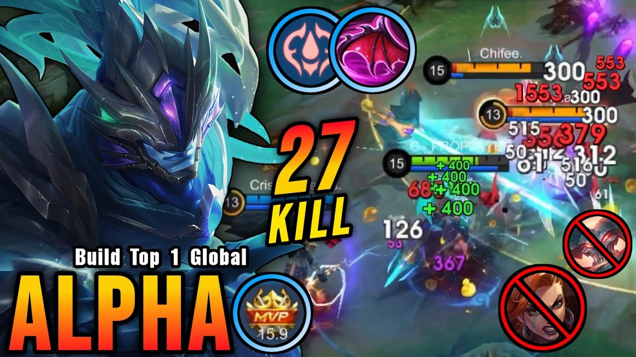 Alpha 27 Kills!! Insane One Hit Damage Build!! - Build Top 1 Global ...