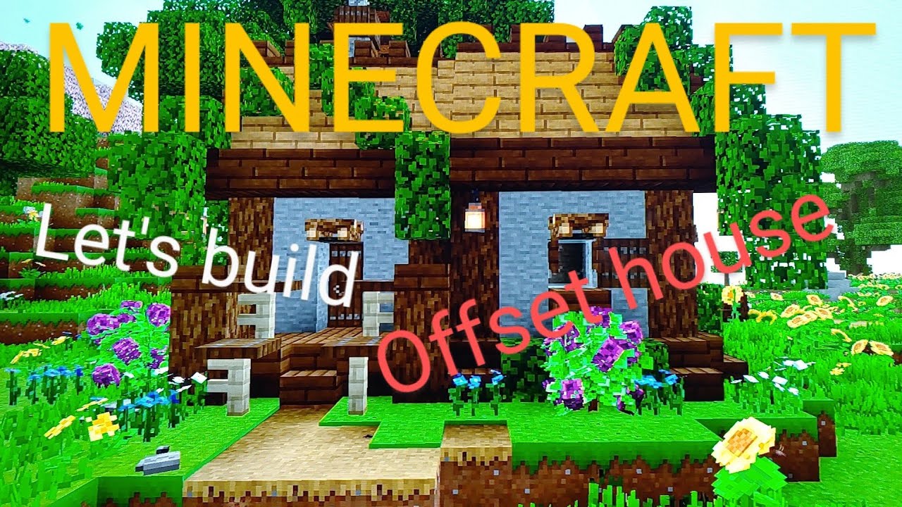 Easy Offset/Diagonal house minecraft: Let's build. - YouTube
