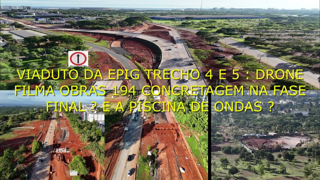 VIADUTO DA EPIG TRECHO 4 E 5 : DRONE FILMA OBRAS 194 CONCRETAGEM NA ...