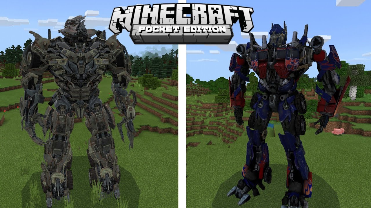 SAIU MELHOR ADDON/MOD DOS TRANSFORMERS PARA MINECRAFT PE ! - YouTube