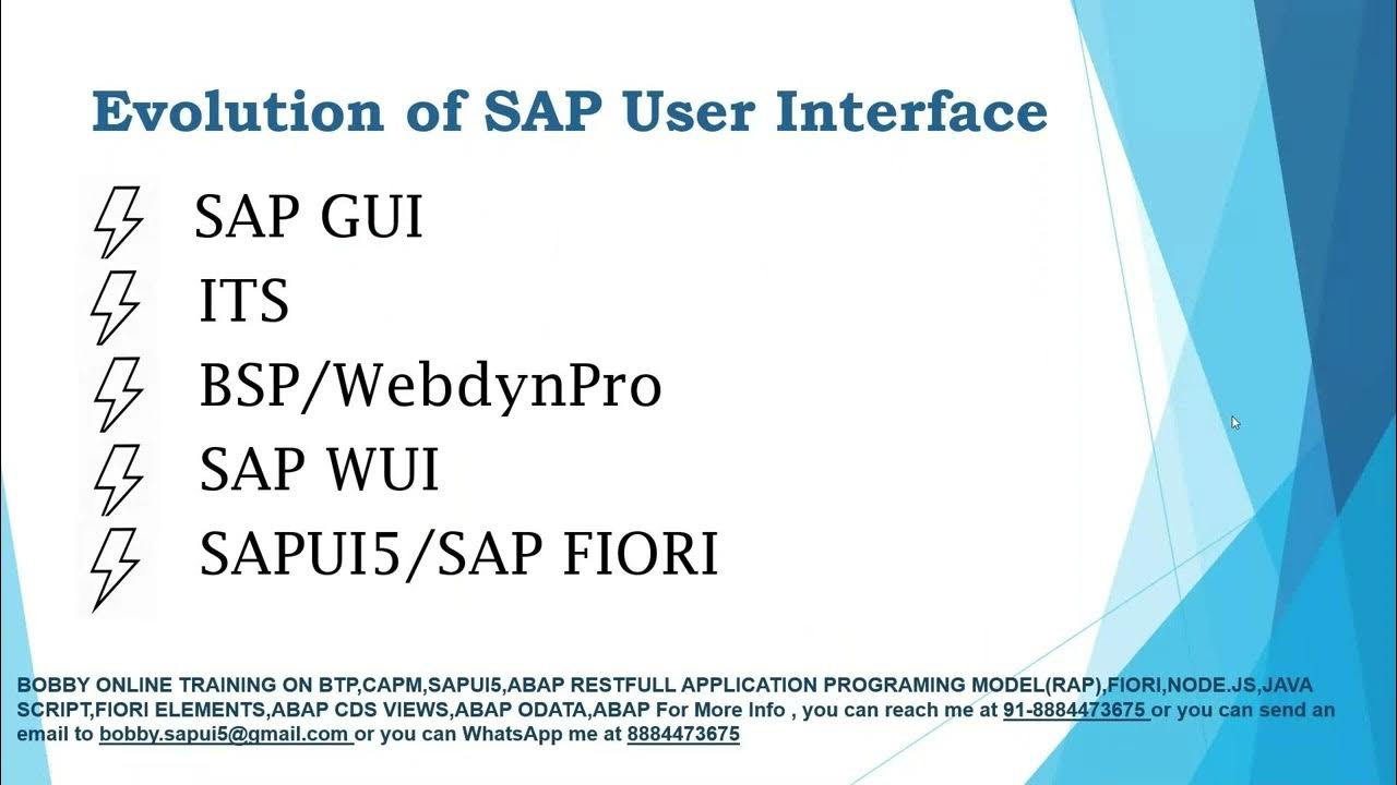 Online Training On Sapui5btpfioriabap Odatafiori Element Youtube