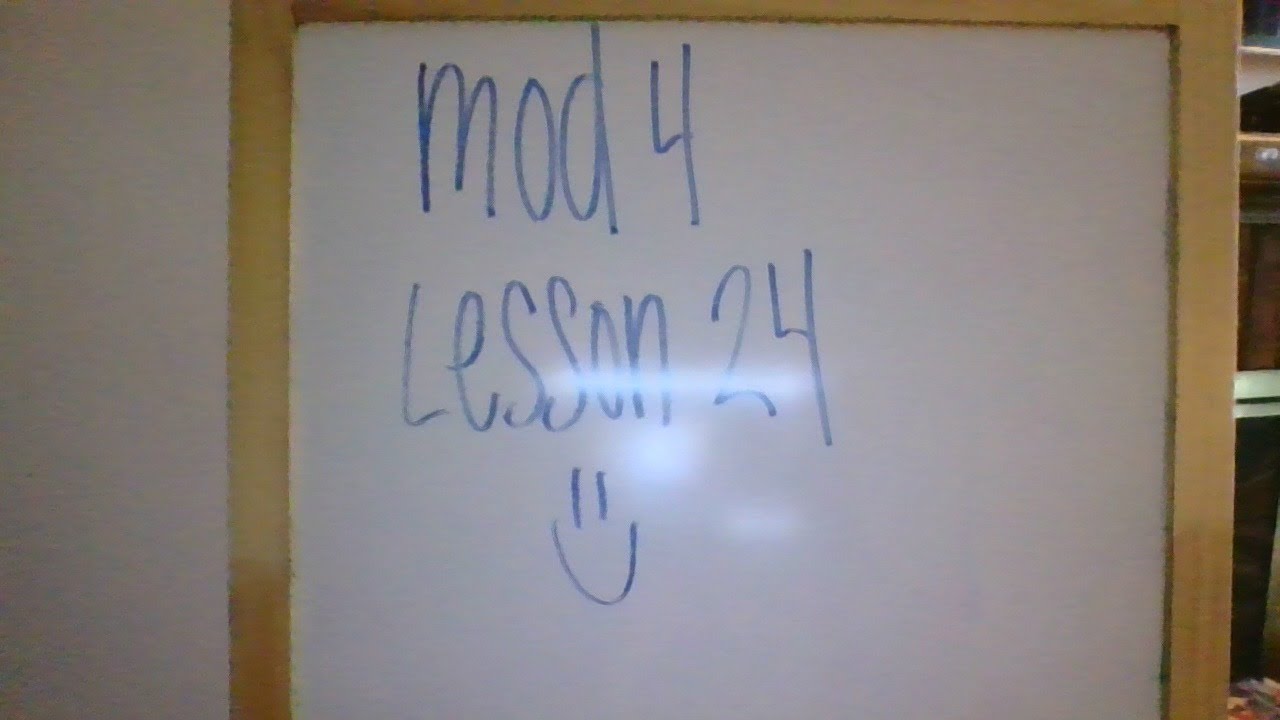 Module 4 Lesson 24 - YouTube