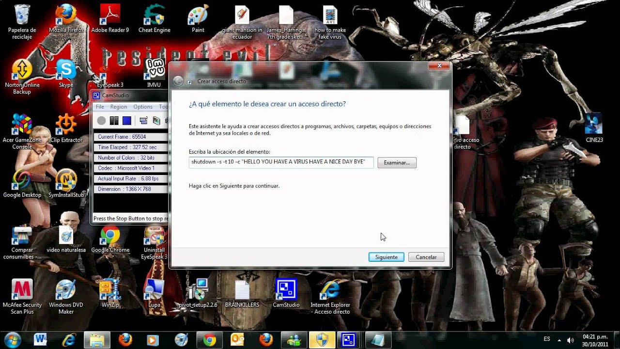 How to make a Shutdown Virus good quality - YouTube