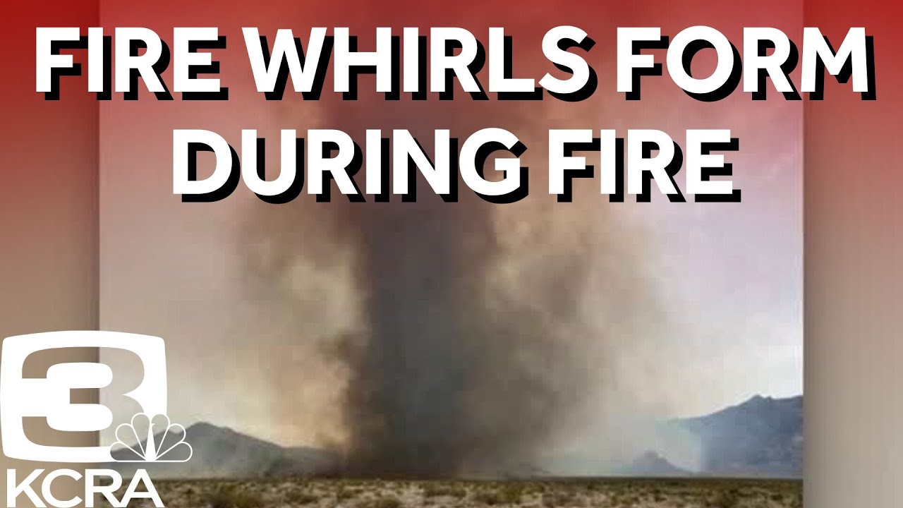 'Fire whirls' in California's Mojave Desert while York Fire burns - YouTube