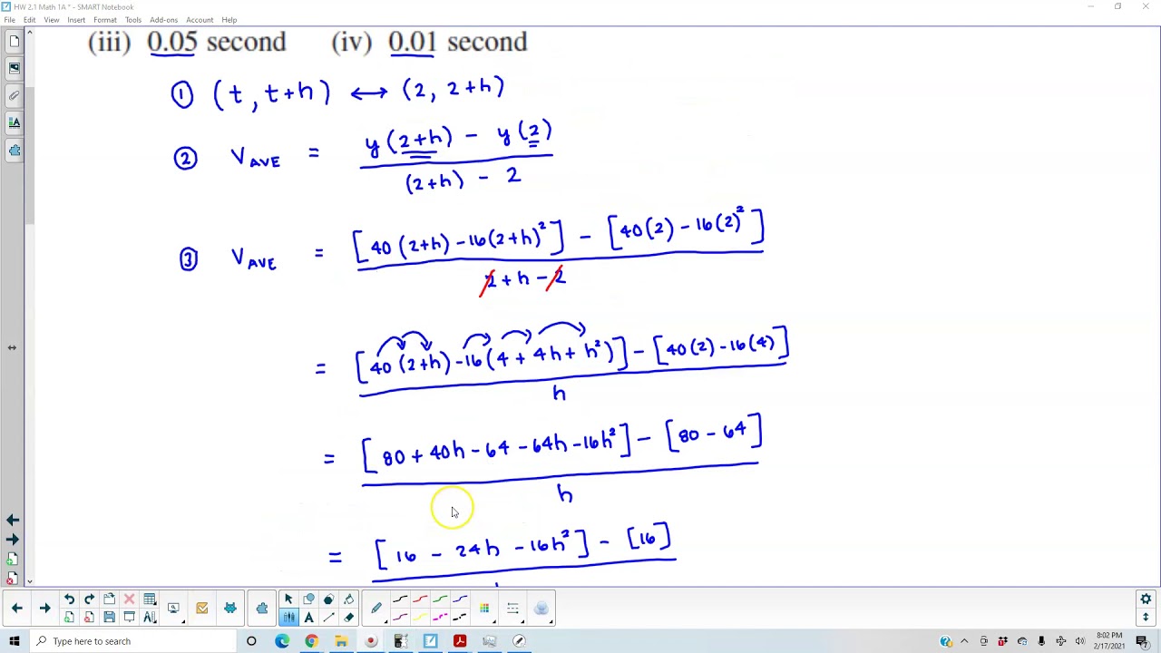 Math 1A LR 2.1 WebAssign #1 - YouTube