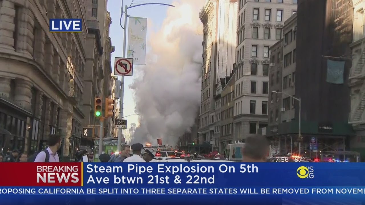 Massive Steam Pipe Explosion In Flatiron District - YouTube