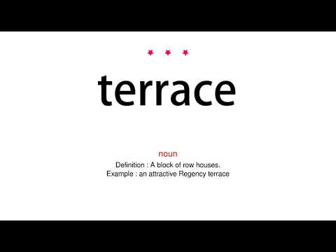 How to pronounce terrace - Vocab Today - YouTube
