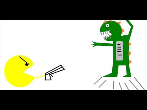 Pac Man V S Godzilla - YouTube