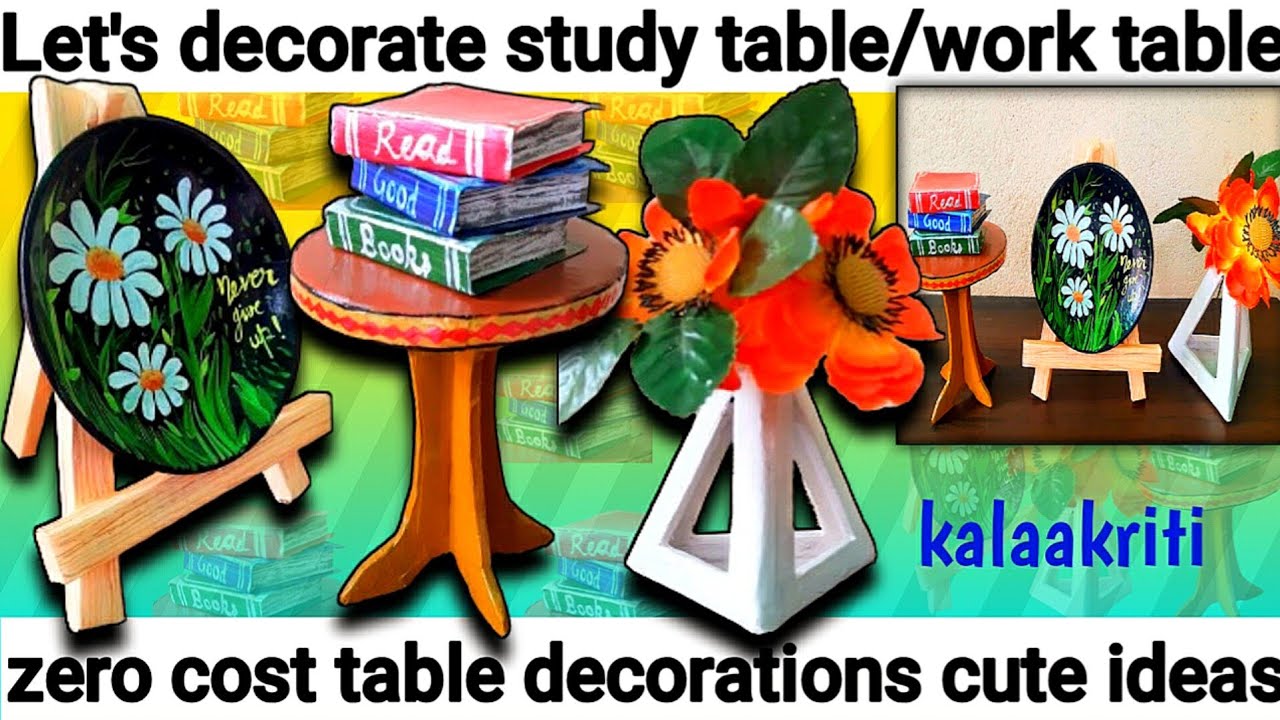 Cutest Crafts for study table/work table decoration🙂🙂🙂in zero0️⃣ cost ...