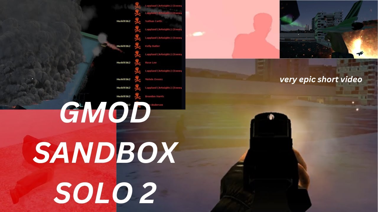 Gmod solo is fun (Gmod sandbox solo) - YouTube