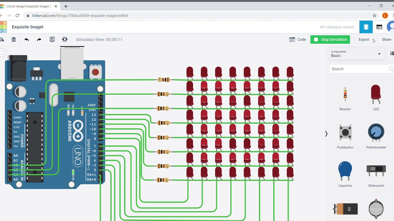 Online PANDAL (8x8 LED matrix) - YouTube