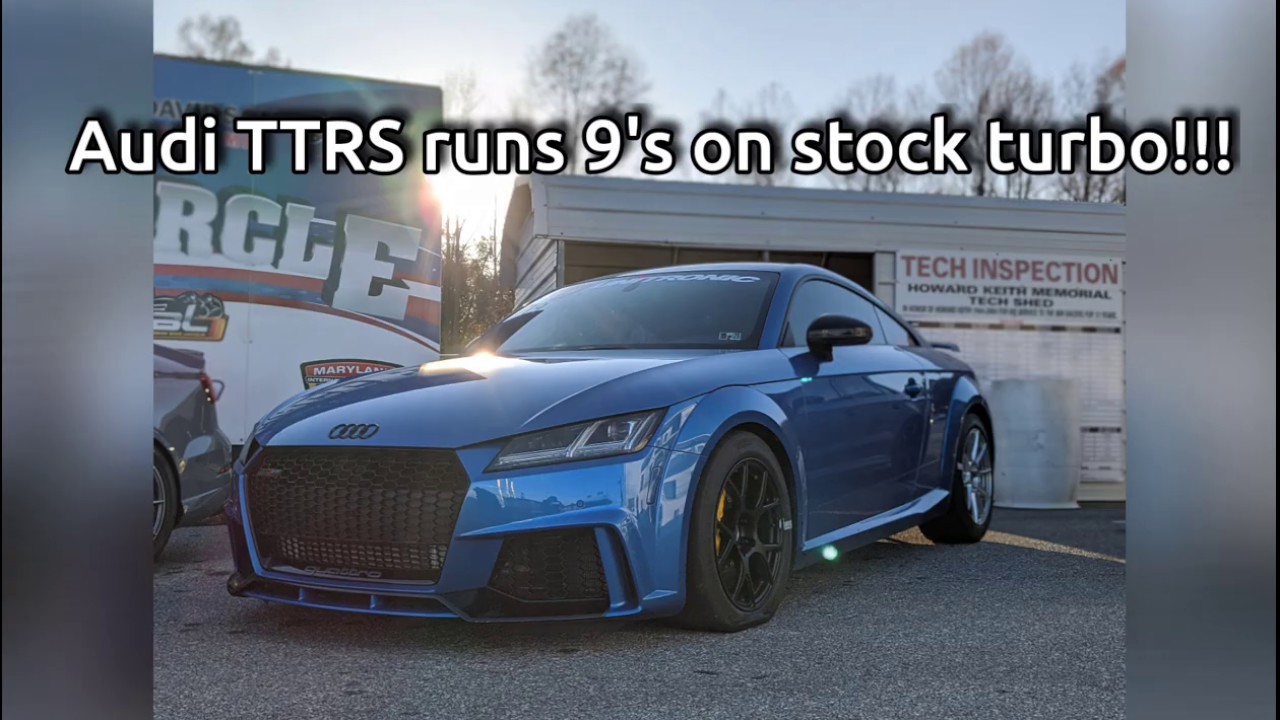 Audi TTRS runs 9s on stock turbo! - YouTube