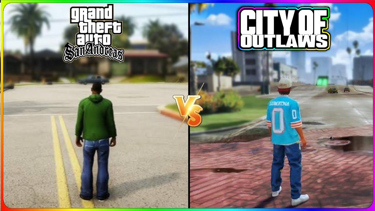 City of Outlaws vs GTA San Andreas Comparison - YouTube