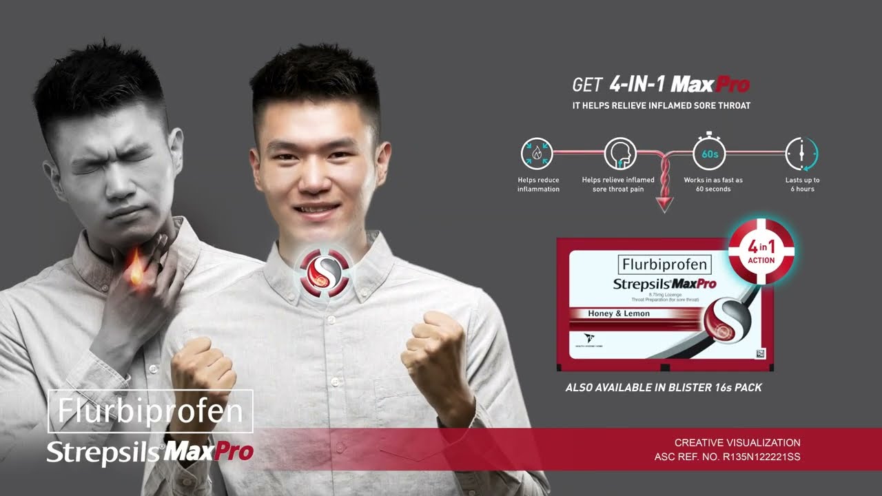 Flurbiprofen Strepsils Max Pro - YouTube