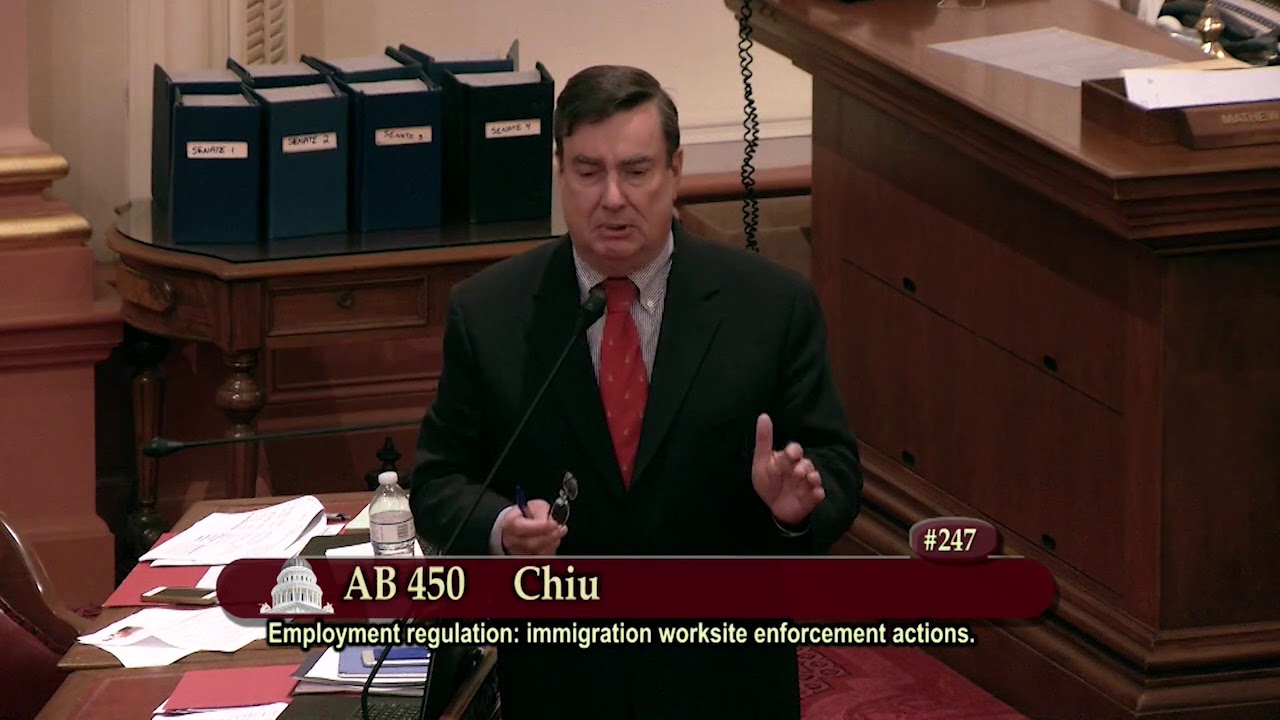Senator Anderson on AB 450 - YouTube