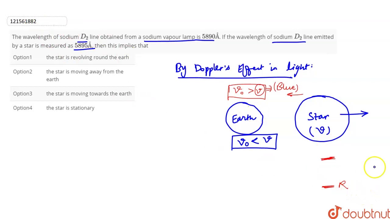 The wavelength of sodium `D_2` line obtained from a sodium vapour lamp ...