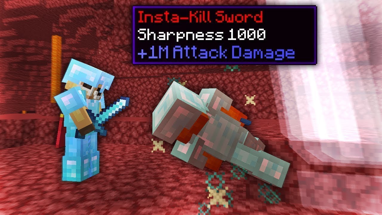 Abusing Sharpness 1000 on Minecraft Factions... *INSTA-KILL* - YouTube