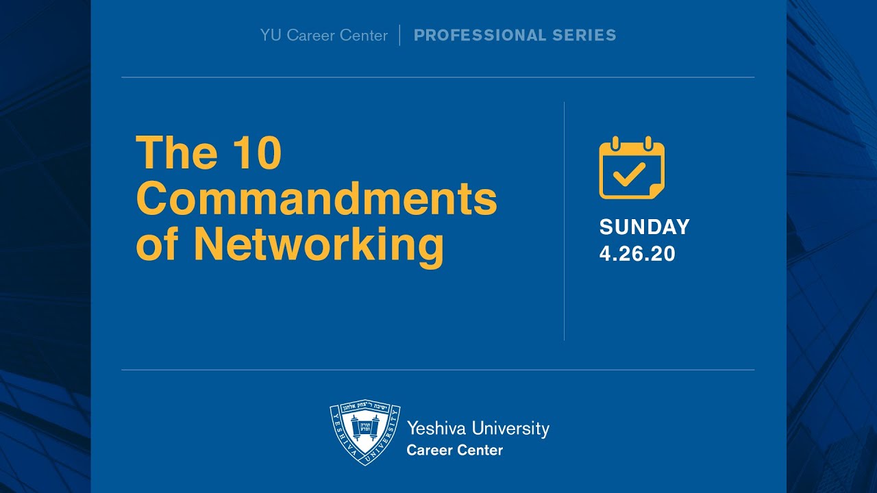 The 10 Commandments of Networking - YouTube