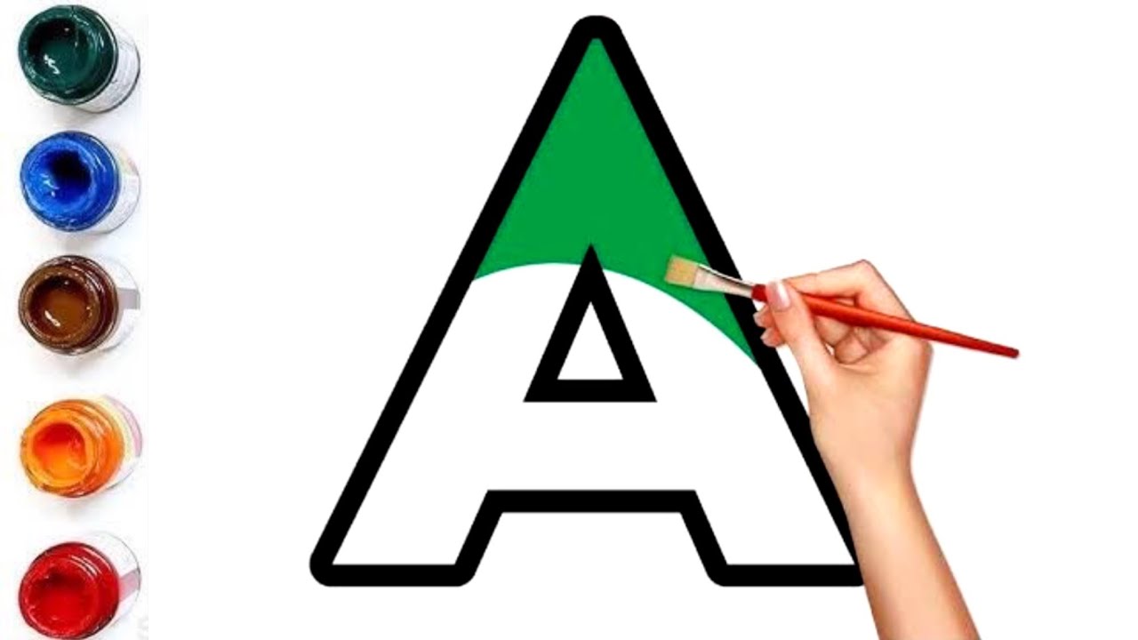 Let's Learn to Draw and Paint Alphabet ABCD For Kids Toddlers / # ...