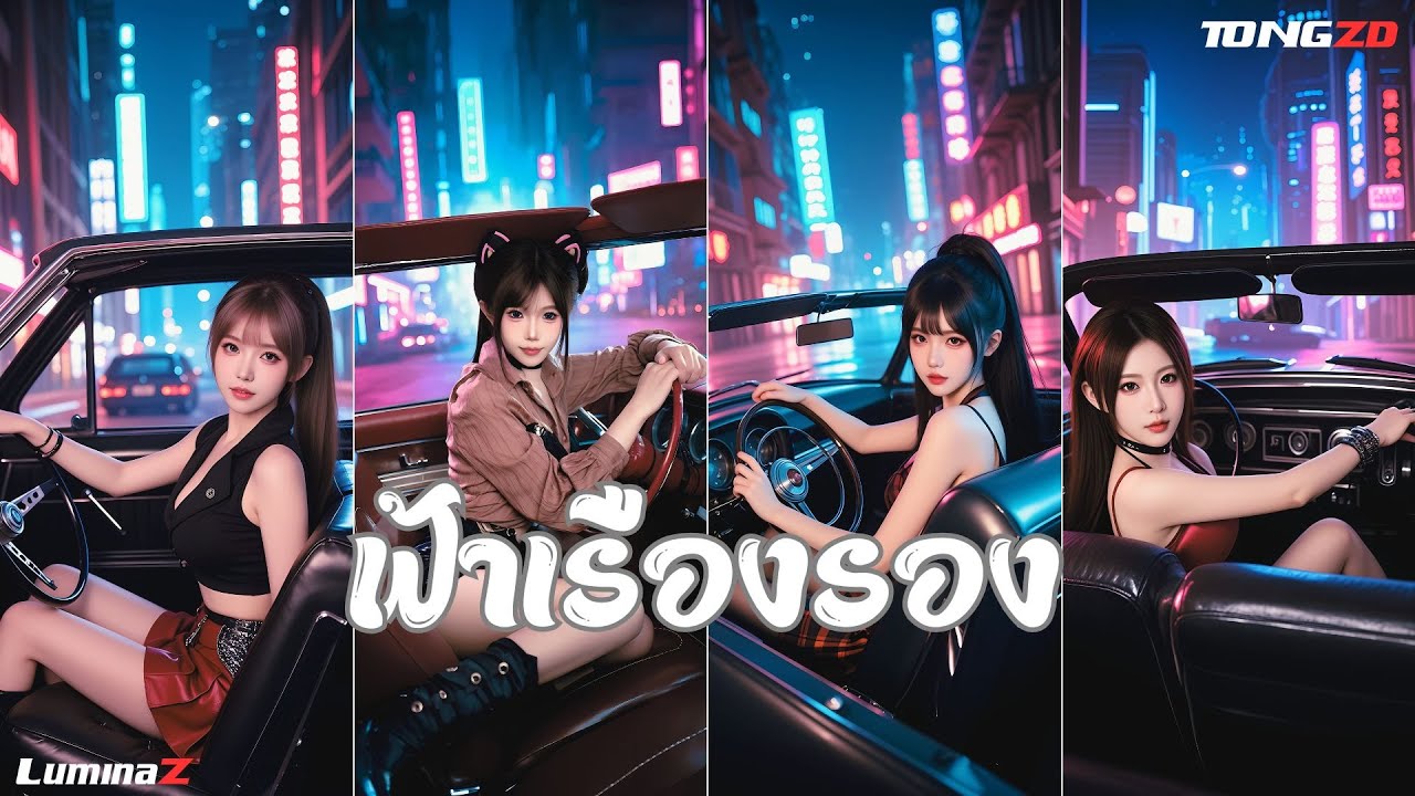 “NEON SKY”(ฟ้าเรืองรอง) - LuminaZ [Music Lyrics Video] Virtual artist ...
