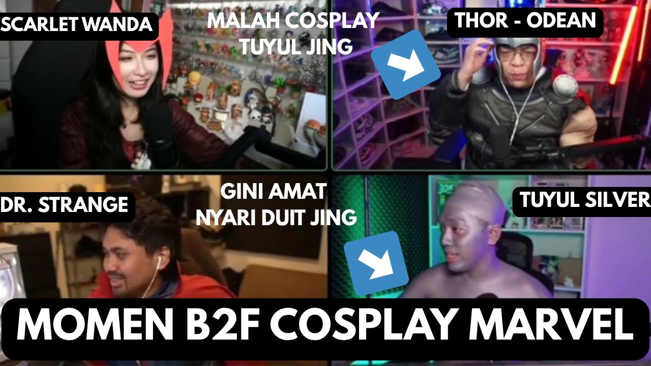 MOMEN MAS DEAN , CENDY , ADEL , JAMBU COSPLAY MARVEL ||| SI CENDY MALAH ...