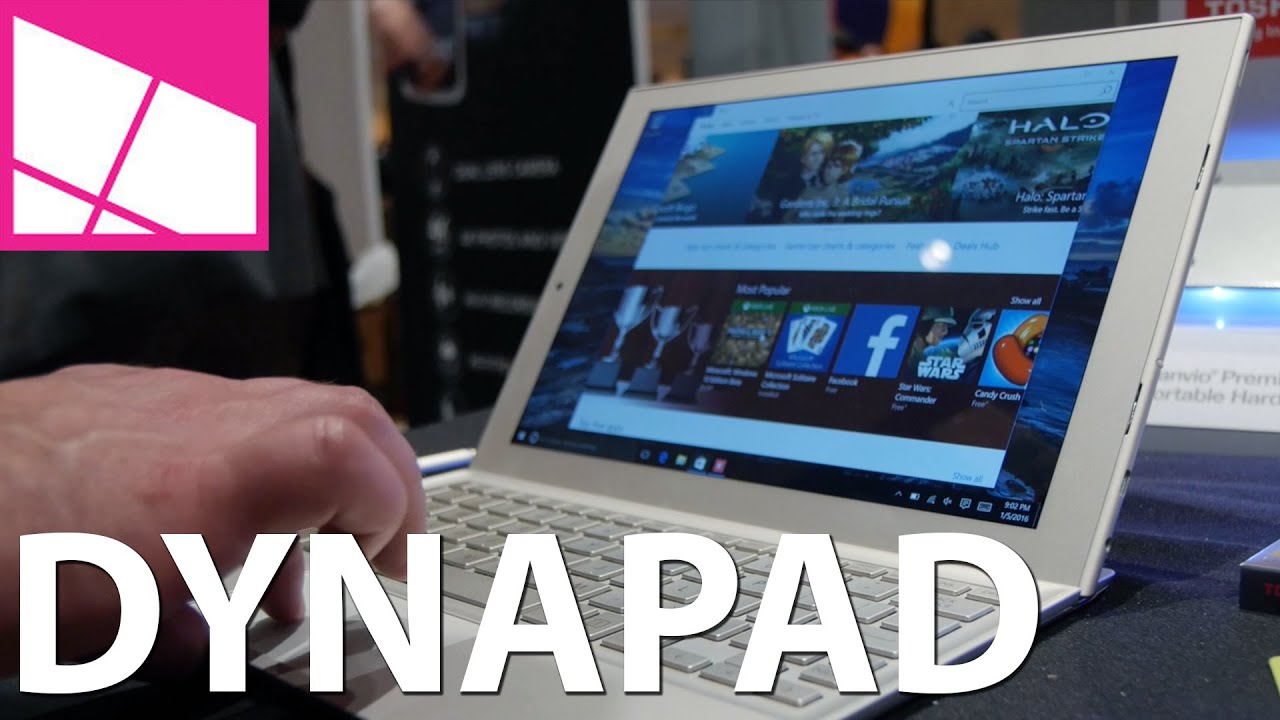 Toshiba dynaPad hands-on from CES 2016 - YouTube
