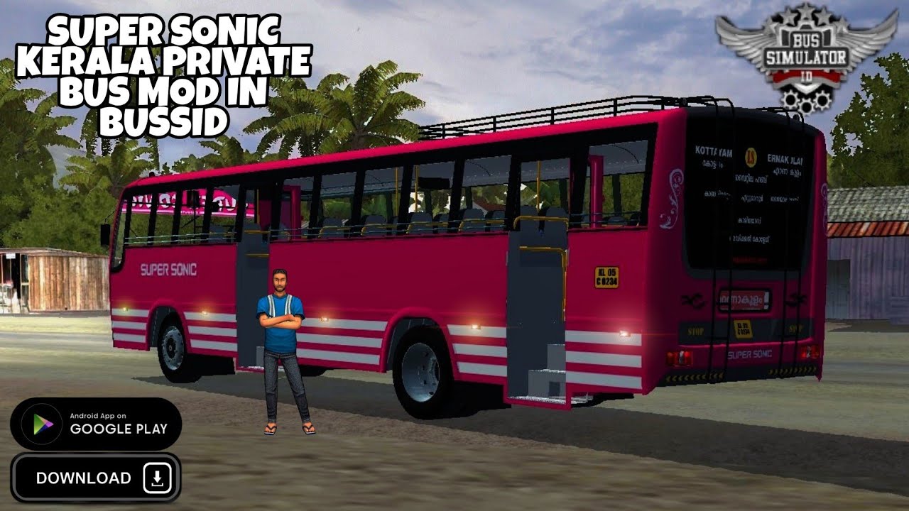SUPER SONIC Private Bus Mod In Bus Simulator Indonesia - Bussid Bus Mod ...
