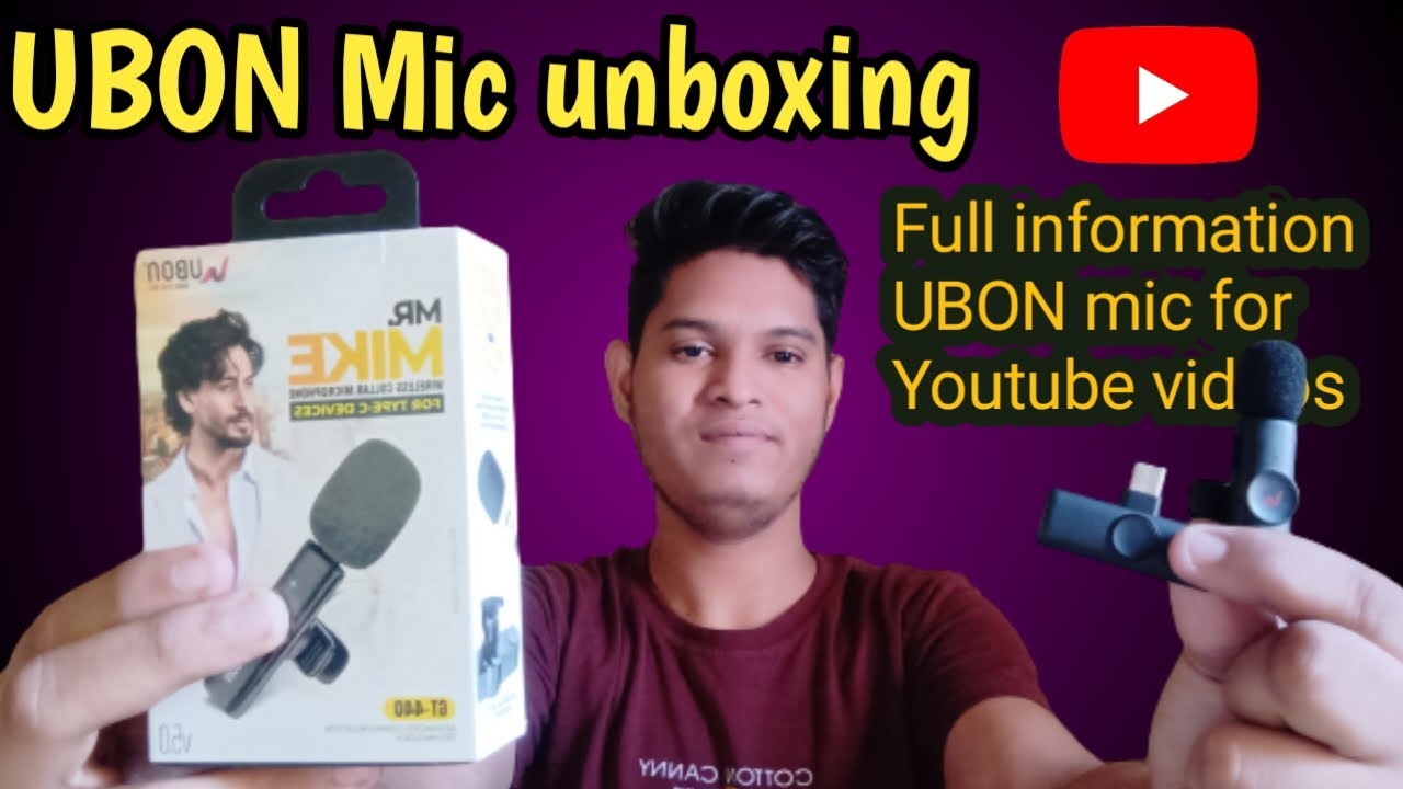 UBON vlogging Mic GT - 400 Unboxing || Mr. Mike wireless collar ...
