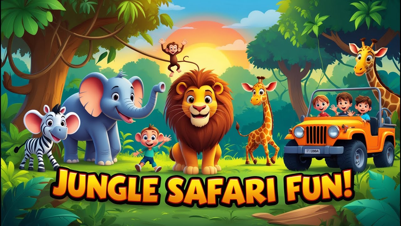 Jungle Safari Adventure | Fun Animal Song for Kids | Jungle Animals ...