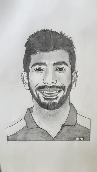 How to Draw Jasprit Bumrah 🧡🔥 - YouTube