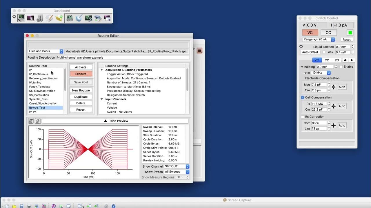 SutterPatch 電生理數據記錄分析軟體功能特色 Routines - YouTube
