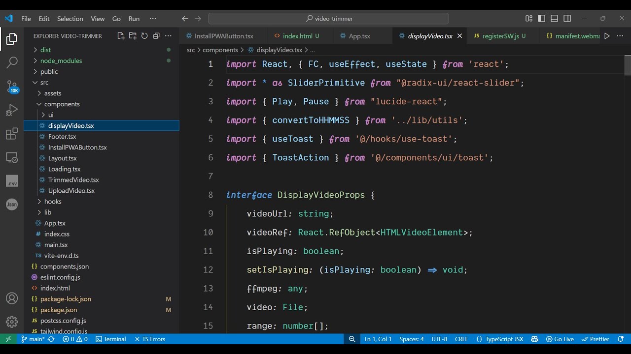 Build a React.js Video Timeline Trimmer Editor With Video Player & Live Preview in Browser Using ...