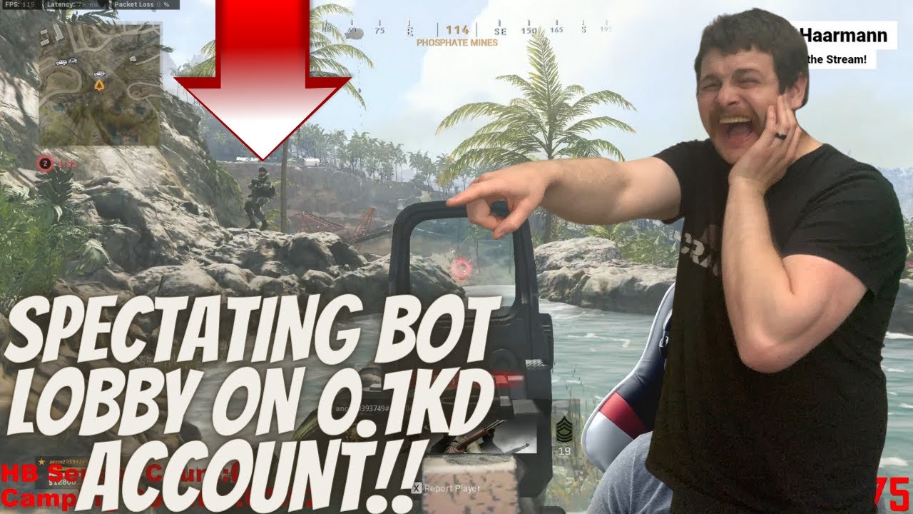 Spectating A BOT LOBBY on a 0.1KD ACCOUNT (Vanguard Warzone Pacific ...