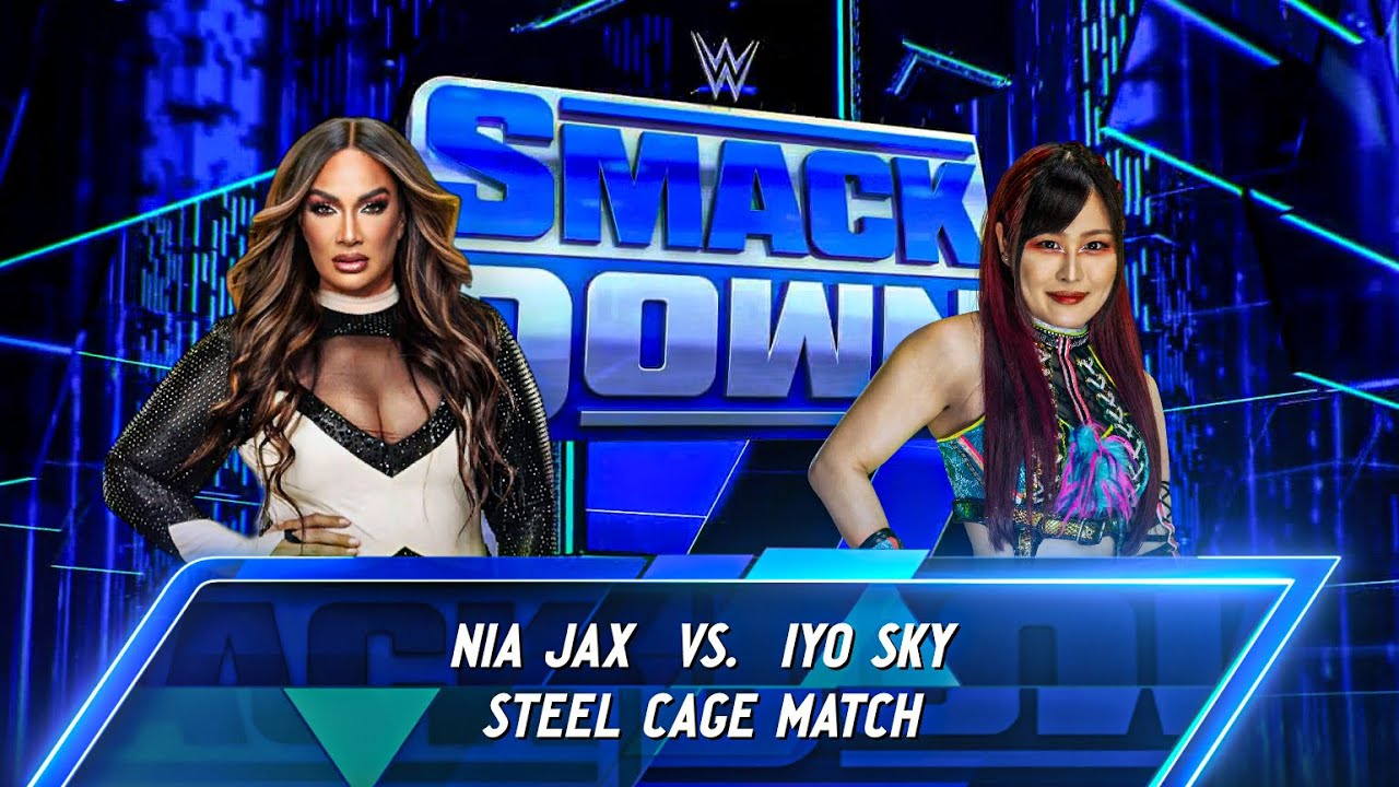 Iyo Sky Vs Nia Jax | Steel Cage Match | WWE Smackdown - YouTube