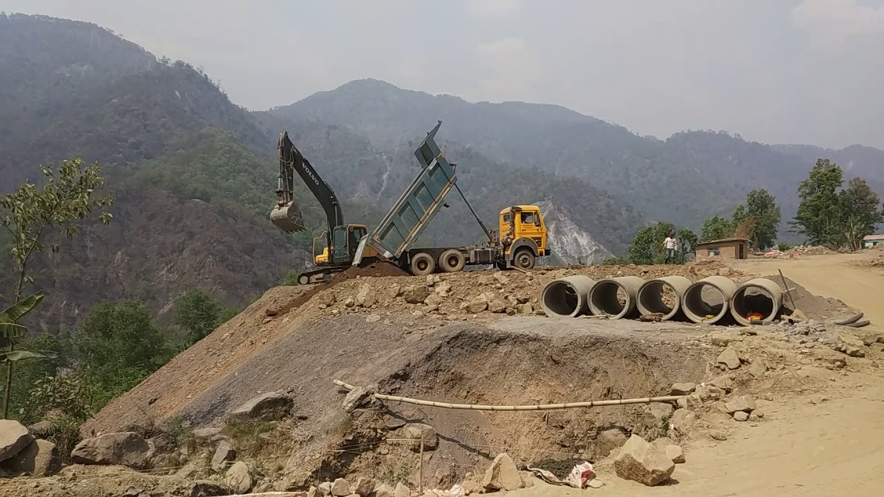 Soil Filling For Road Construction - YouTube