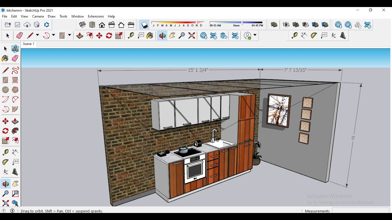 MODULAR KITCHEN DESIGN | SKETCHUP TUTORIAL FOR BEGINNERS ...