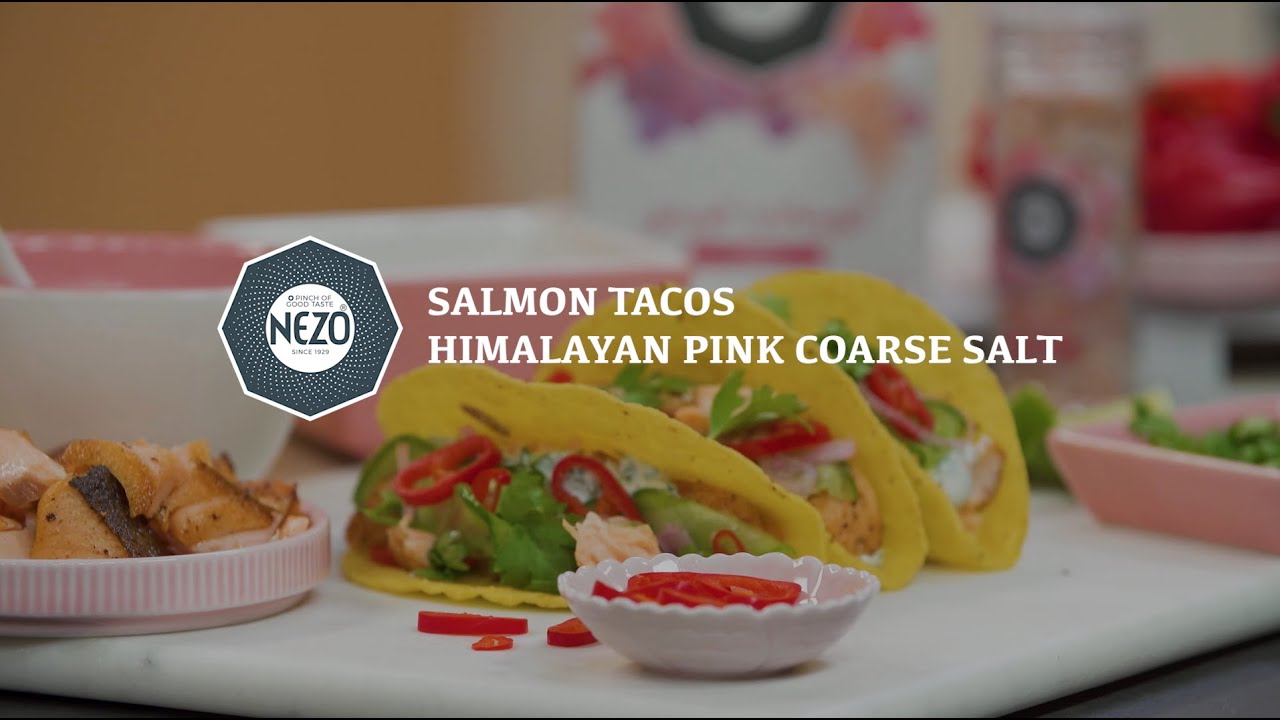 Make Delicious Salmon Tacos ft. NEZO Himalayan Pink Coarse Salt - YouTube