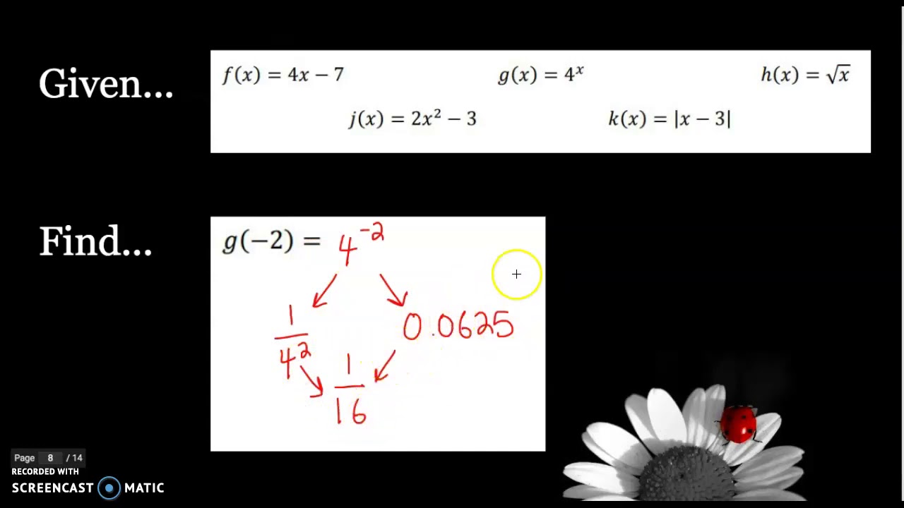 2.a Evaluating Function Notation Edpuzzle (Num. & Exp.) - YouTube
