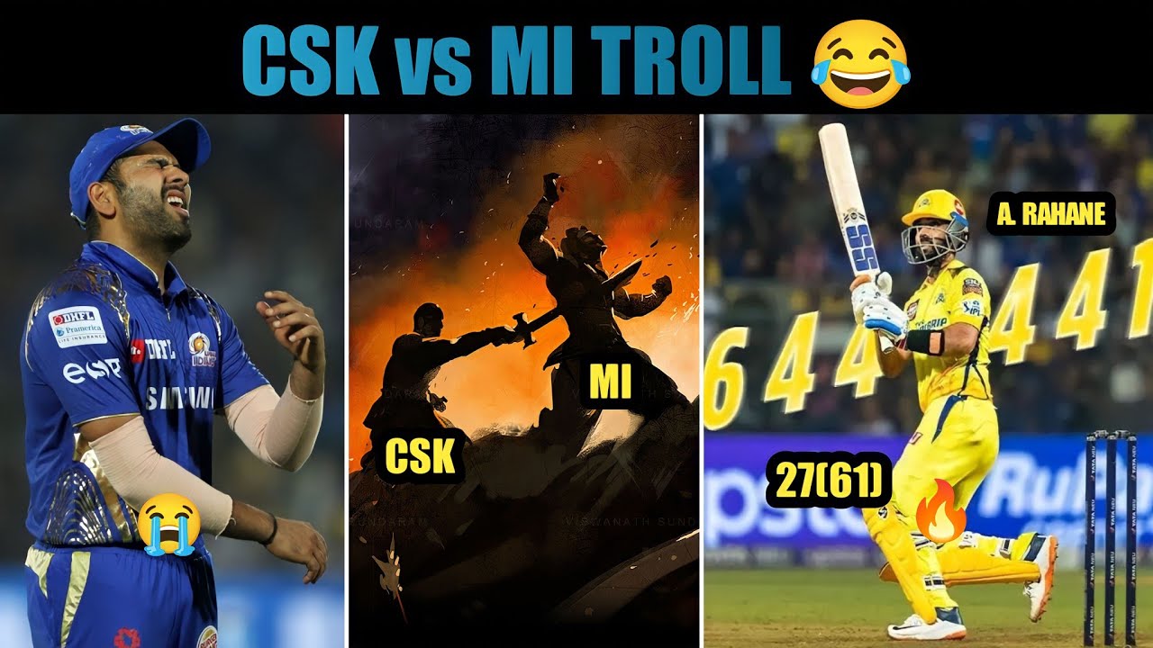 csk vs mi ipl 2023 match 12 troll 😂 | mi vs csk match troll 2023 | ipl ...