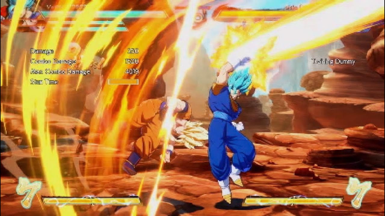 [Dbfz] Vegito spirit sword rejump into banshee blast - YouTube