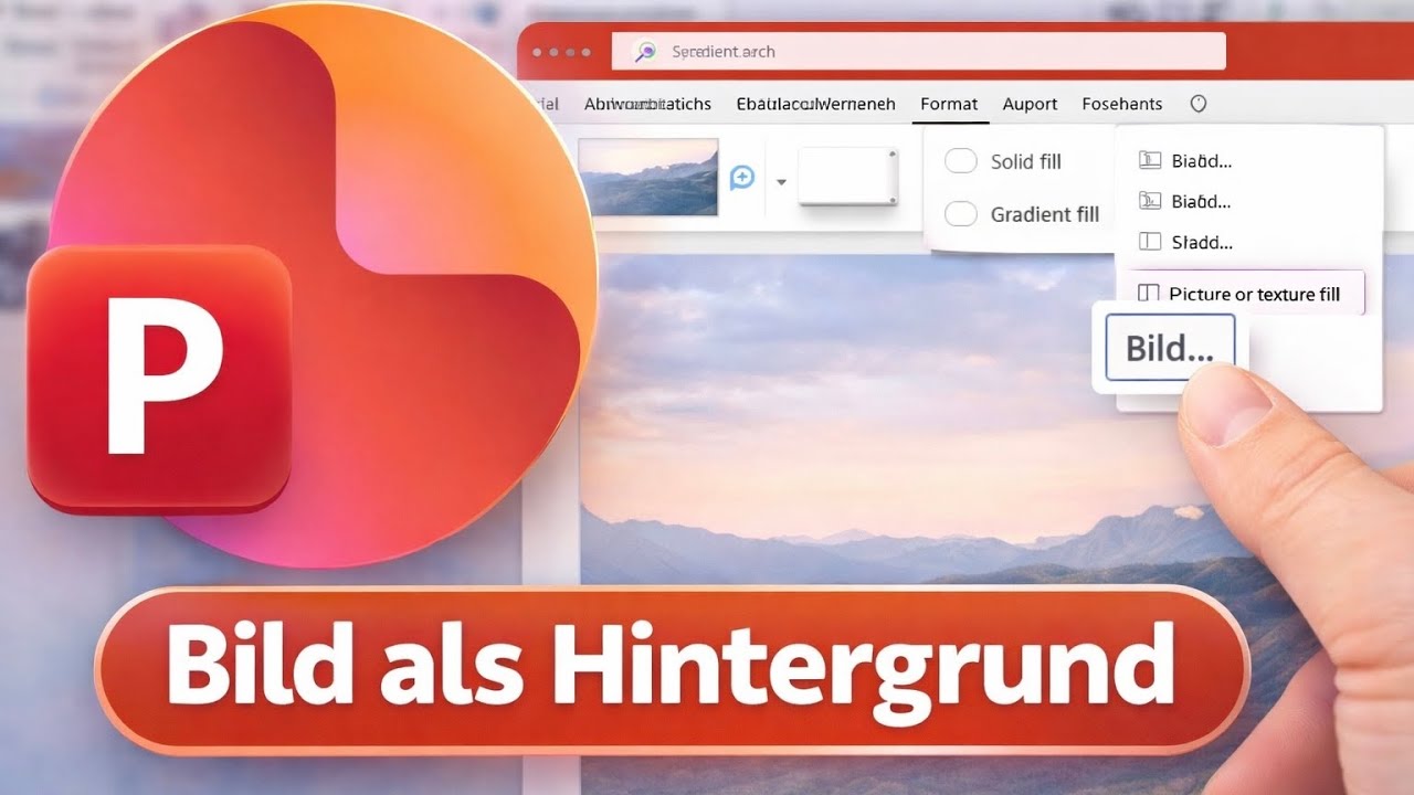 PowerPoint Bild als Hintergrund einfügen & benutzen Tutorial - YouTube