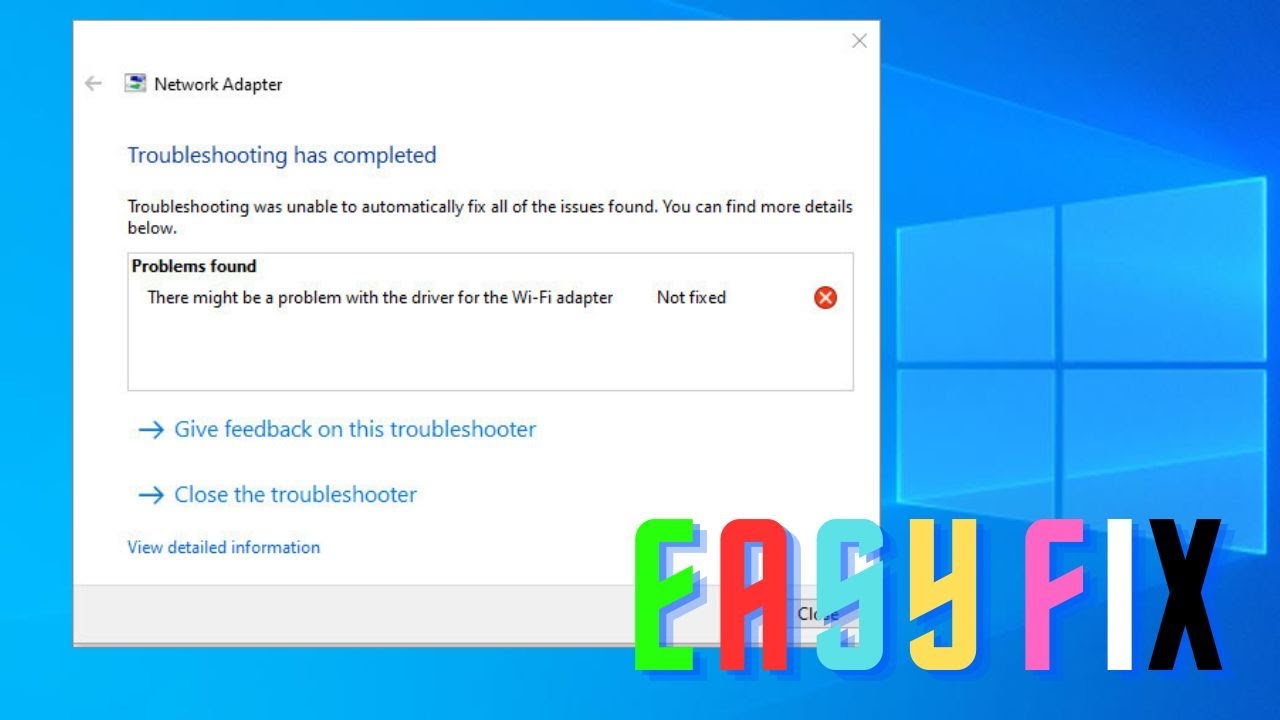 How To Fix There Might Be A Problem With The Driver For The WiFi ...