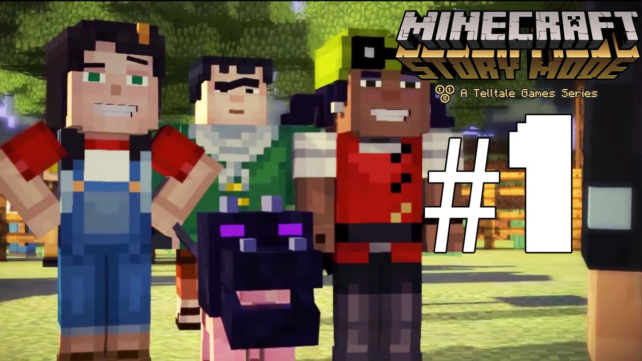 Minecraft Story Mode: ep. 1 pt. 1 FREAKIN BEACON!!//TheLady PC - YouTube
