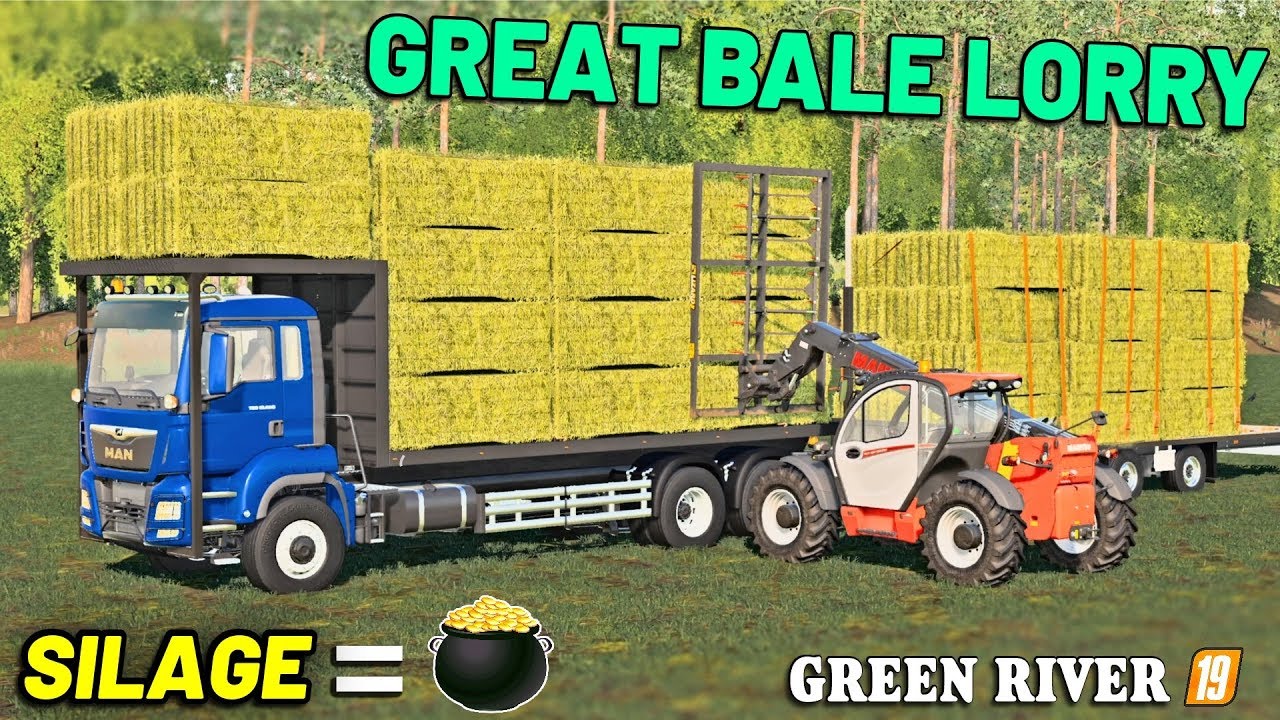 OVER CAB BALE LORRY| Green River Farming Simulator 19 - Episode 15 ...