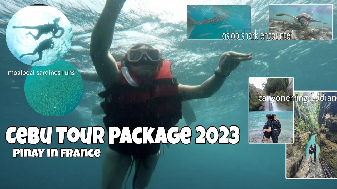 Cebu Tour Package// Oslob/Moalboal/Canyonerring/ Sumilon sand bar ...