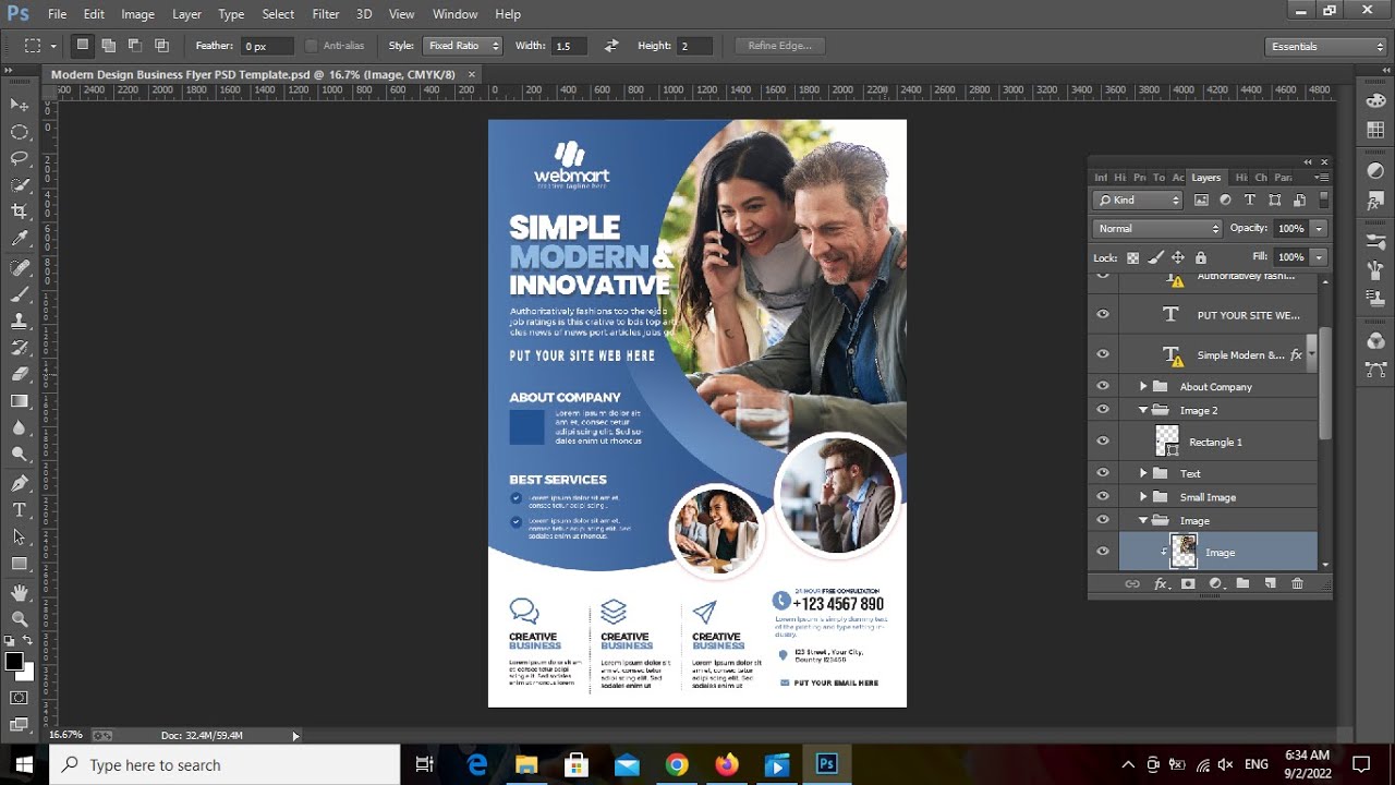 Business flyer 3:Modern Design Business Flyer PSD Template||Free ...