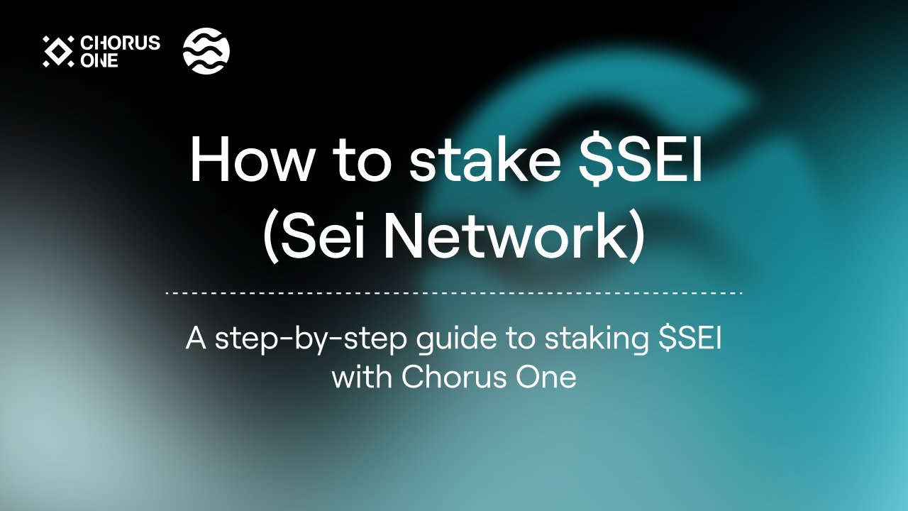 How to stake $SEI with Chorus One - YouTube