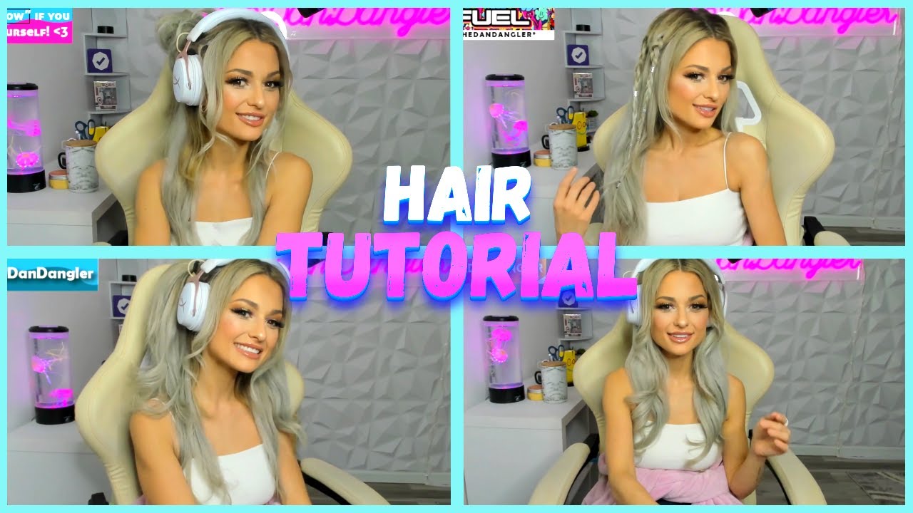 My top 4 *EASY TO DO* hairstyles for streaming - YouTube
